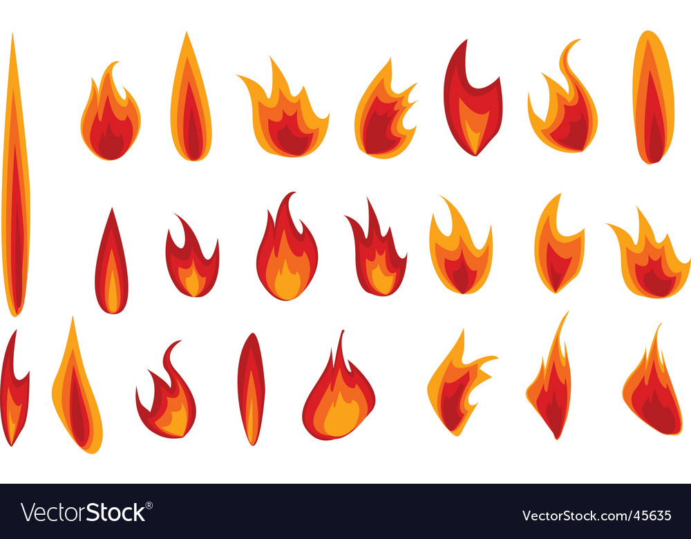 Flame Royalty Free Vector Image - VectorStock