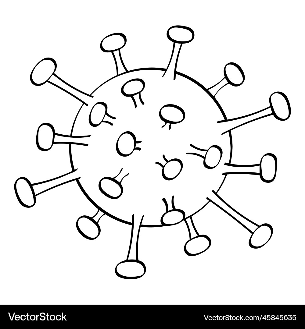 Hand drawn covid 19 clipart Royalty Free Vector Image