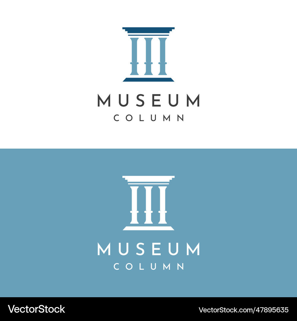 Museums museum columns museum lines museum pillar Vector Image