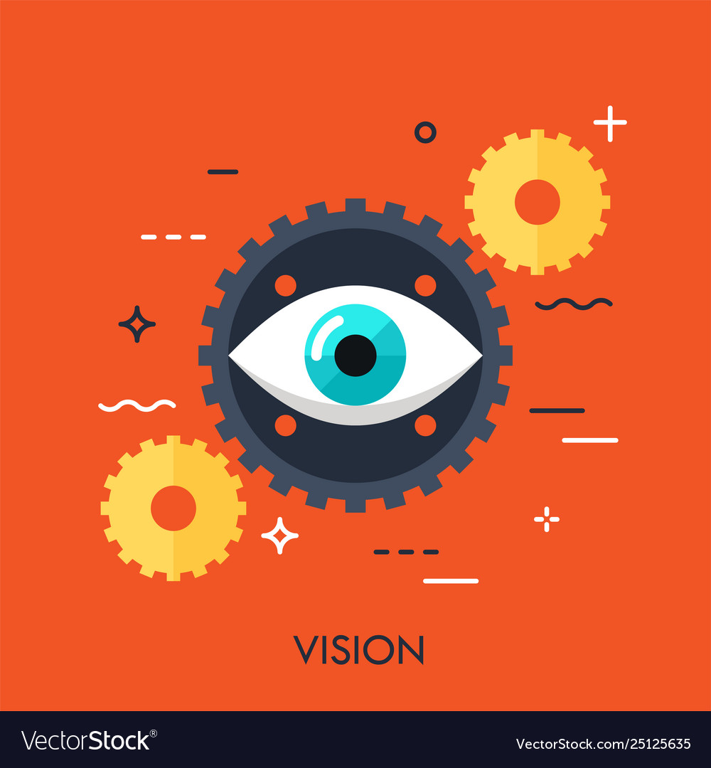 Vision flat concept Royalty Free Vector Image - VectorStock