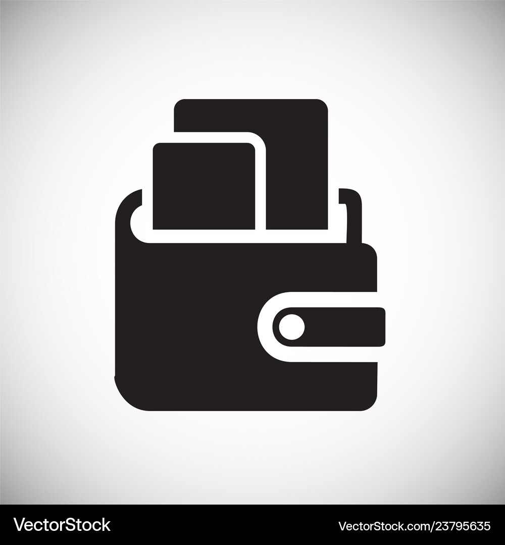 Wallet icons on white background for graphic Vector Image