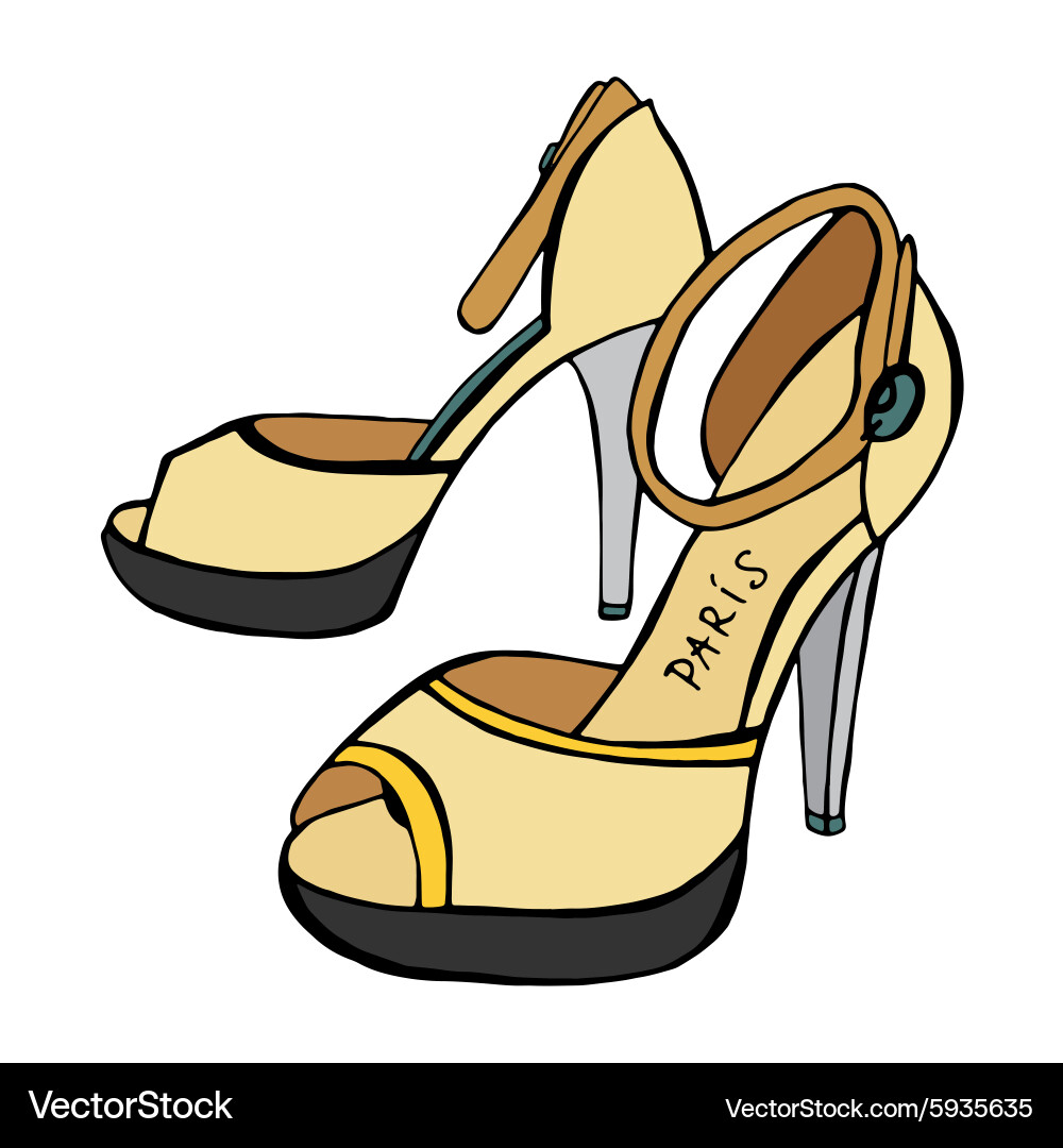 Woman shoes Royalty Free Vector Image - VectorStock