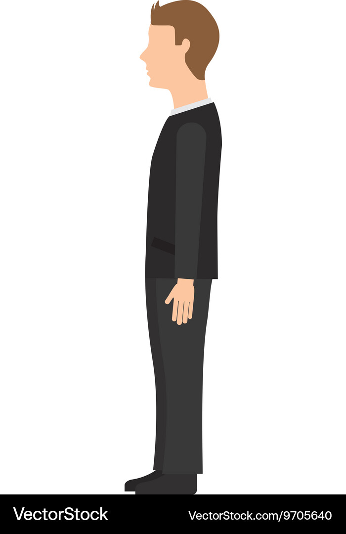 Businessman standing isolated icon design Vector Image