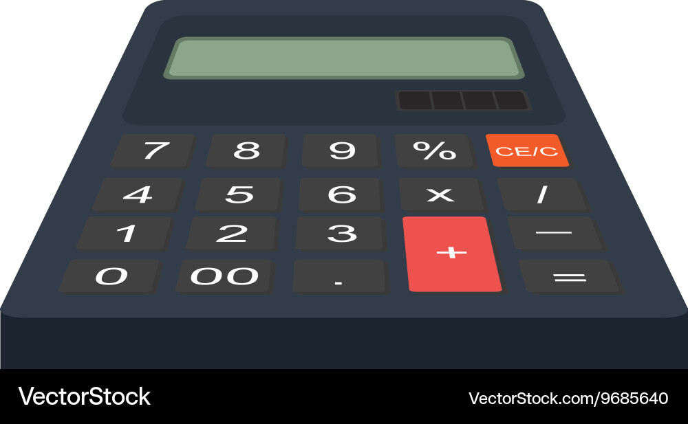 Calculator isolated flat colorful icon Royalty Free Vector