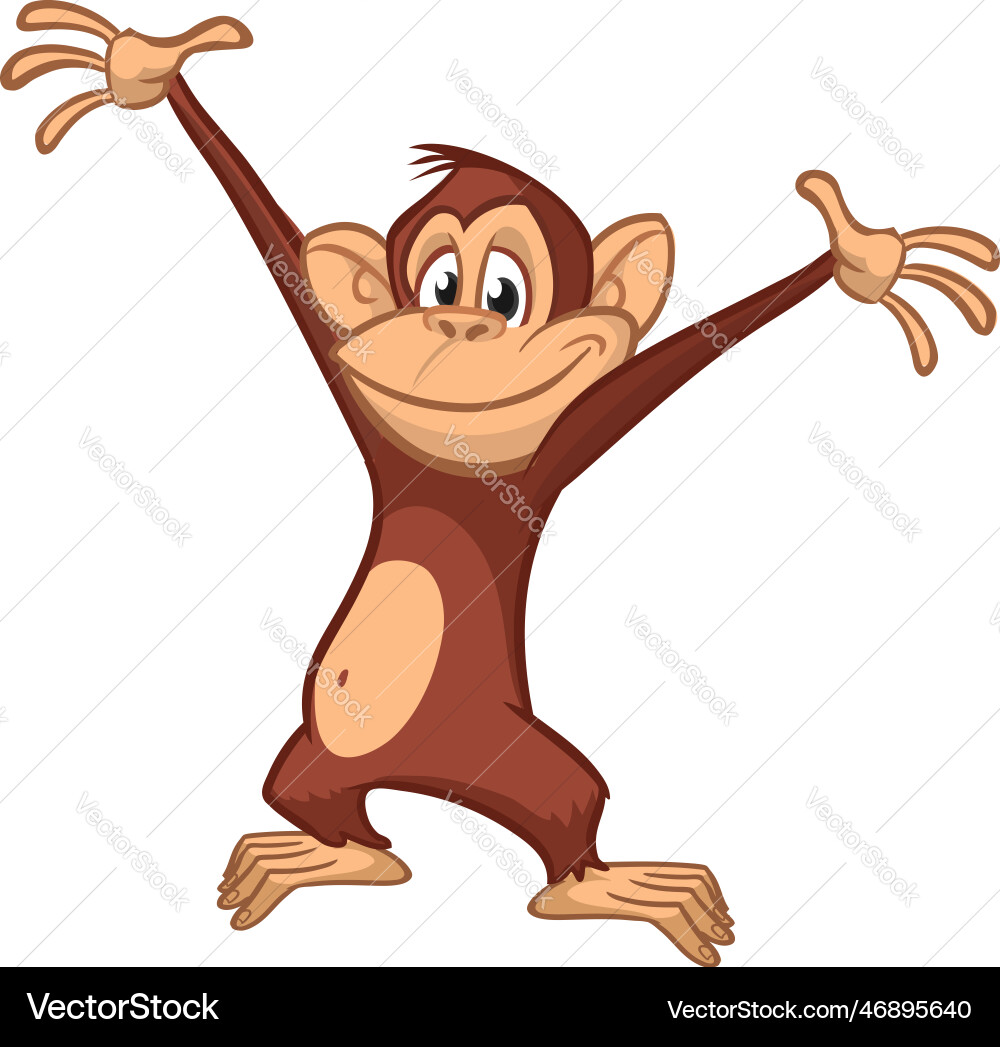 Cartoon Affe Clipart Niedliche Cartoon Affe In Brauner Farbe.