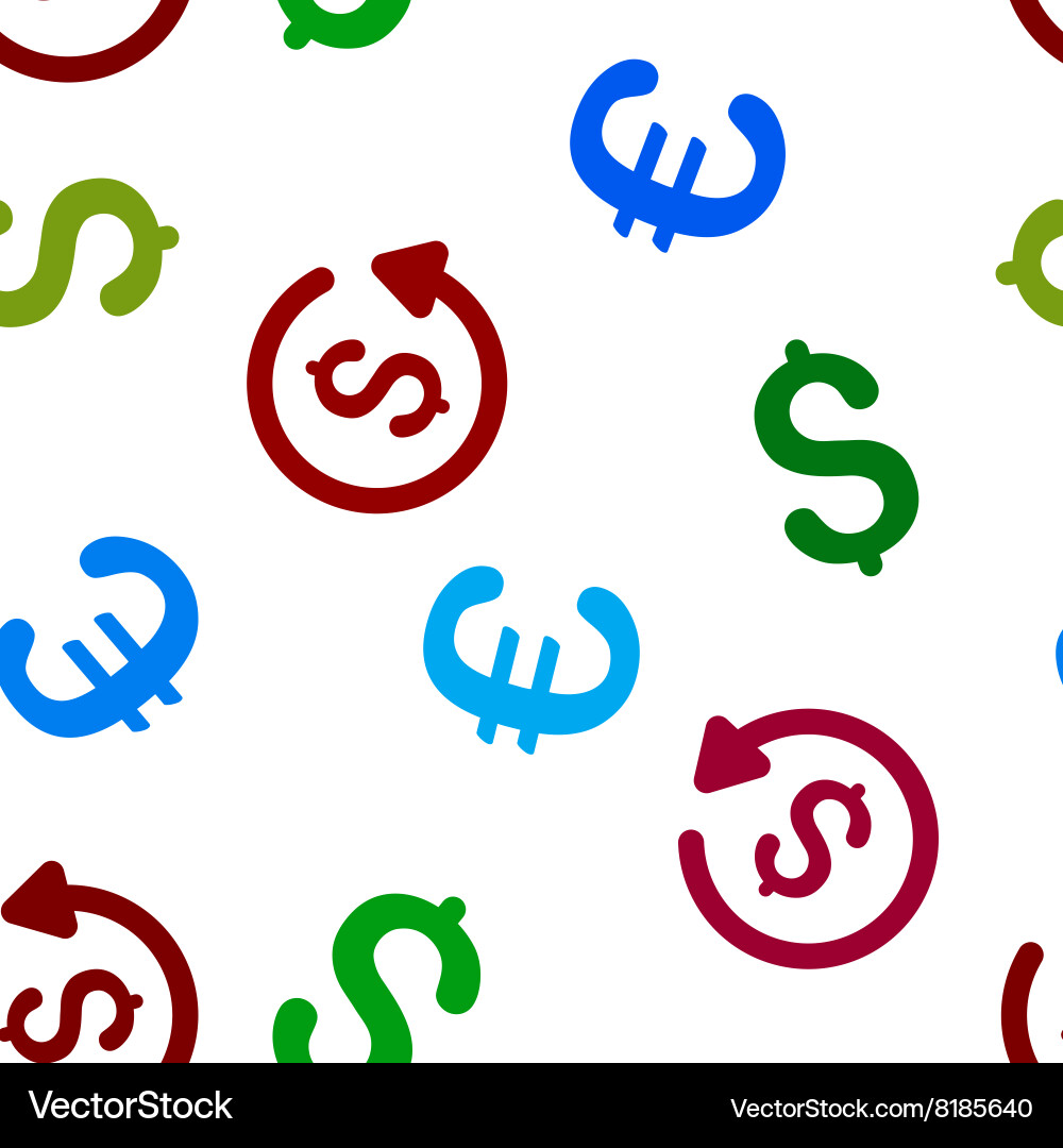 Chargeback seamless flat pattern Royalty Free Vector Image