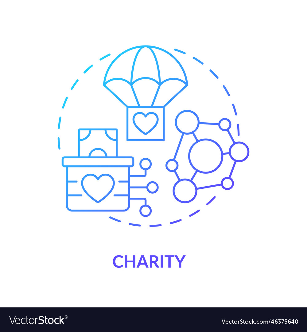 Charity blue gradient concept icon Royalty Free Vector Image Charity blue gradient concept icon Royalty Free Vector Image