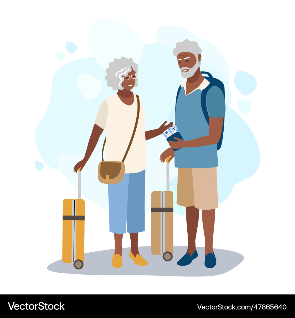 Elderly People Travel Royalty Free Vector Image