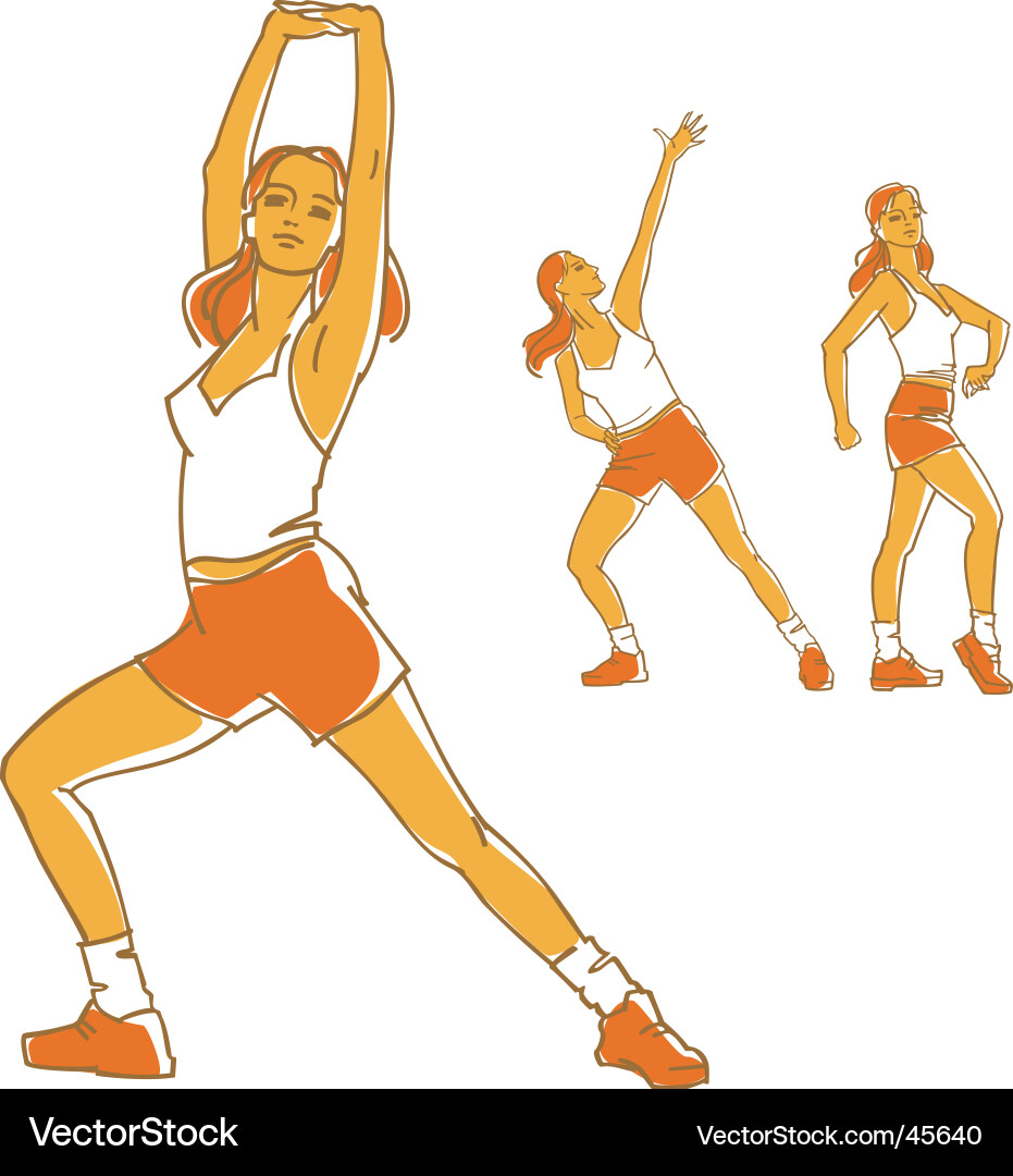 Fitness girls Royalty Free Vector Image - VectorStock