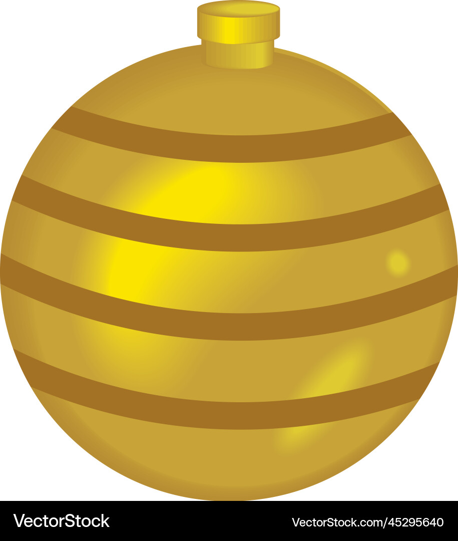 Golden ball decoration icon Royalty Free Vector Image