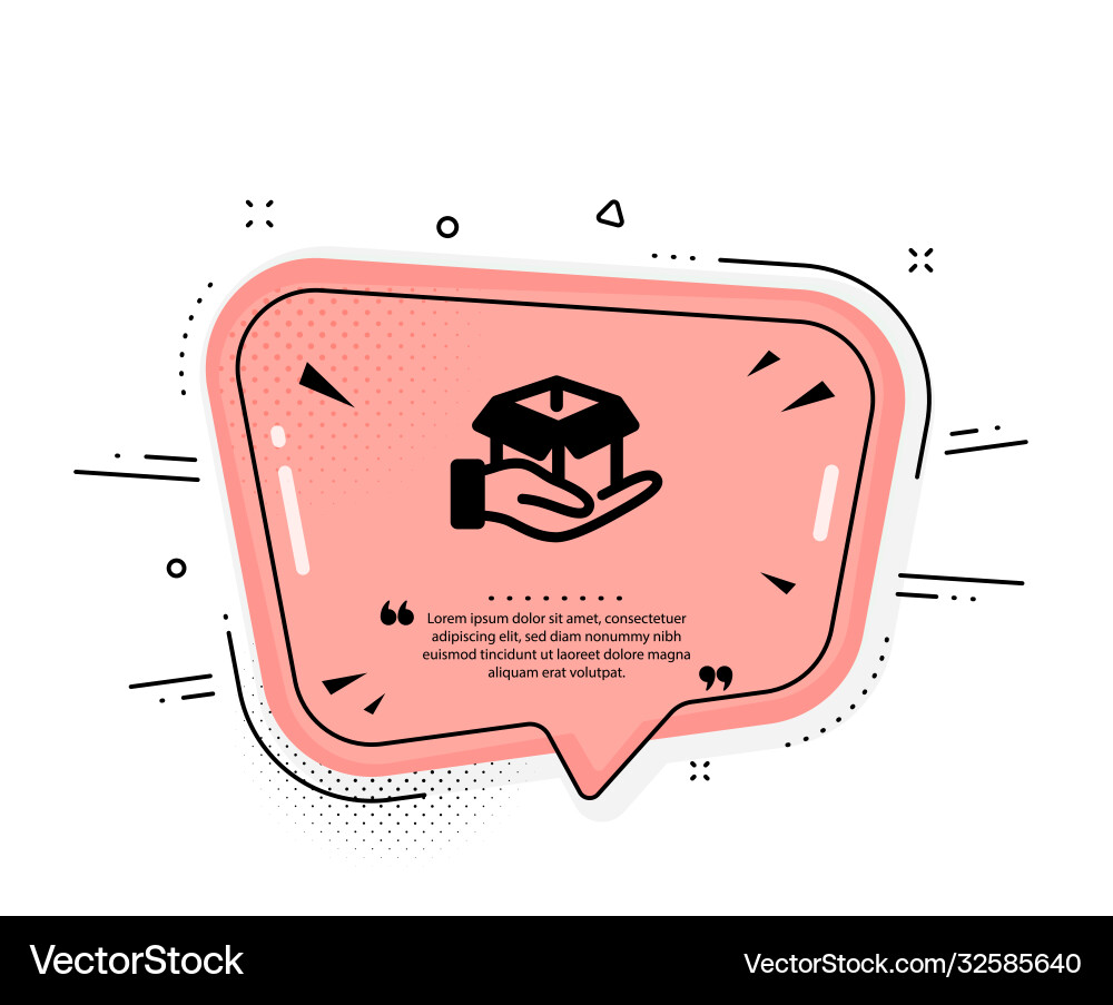 Hold open box icon delivery parcel sign cargo Vector Image