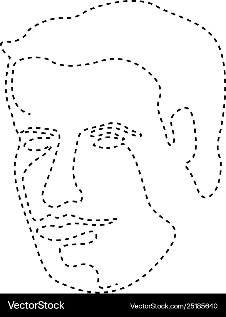Isolated dotted line beauty simplicity face Vector Image