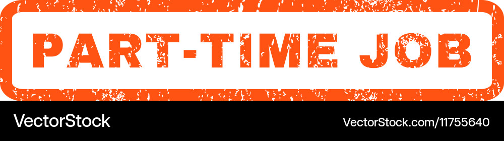 Part-Time Job Rubber Stamp Royalty Free Vector Image