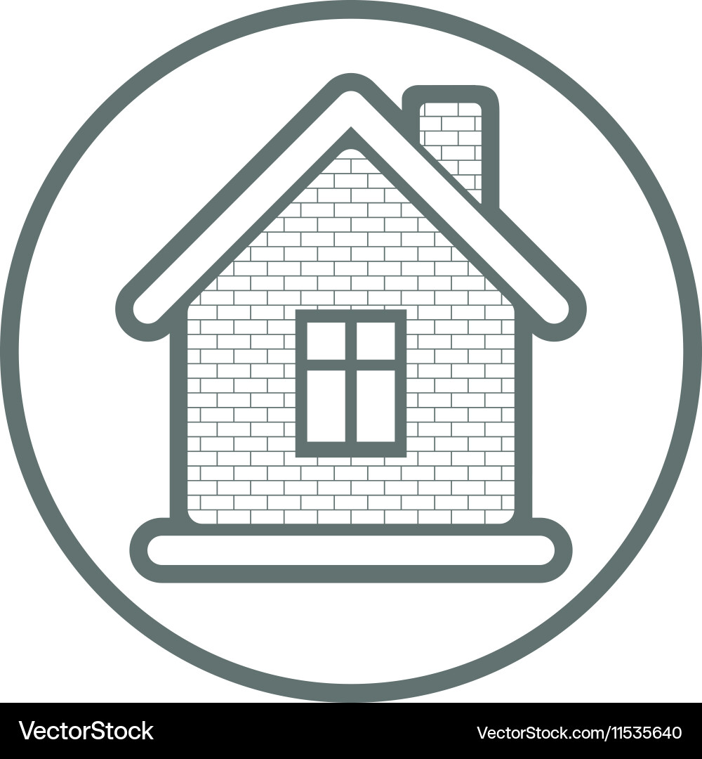 Real estate icon abstract house property developer