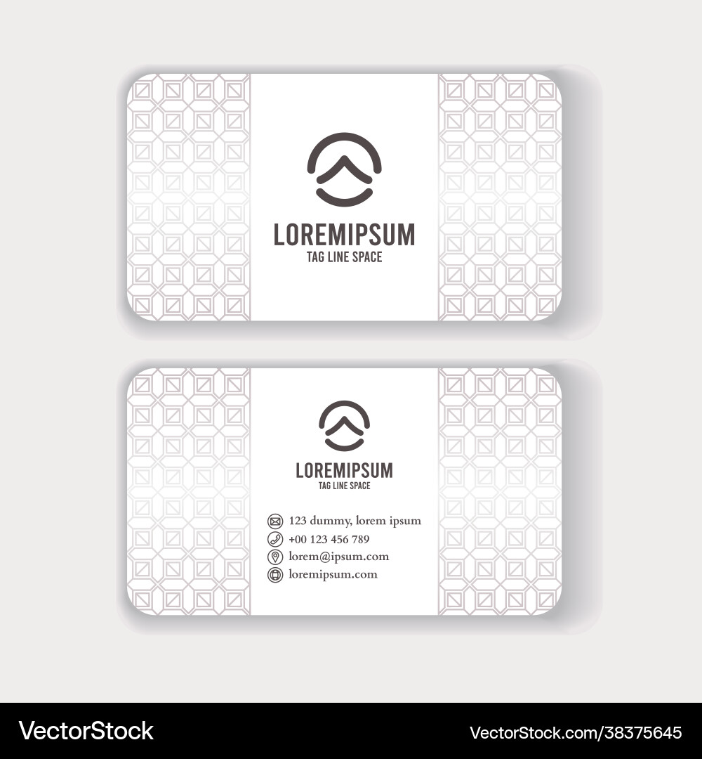 Business card template and name design Royalty Free Vector