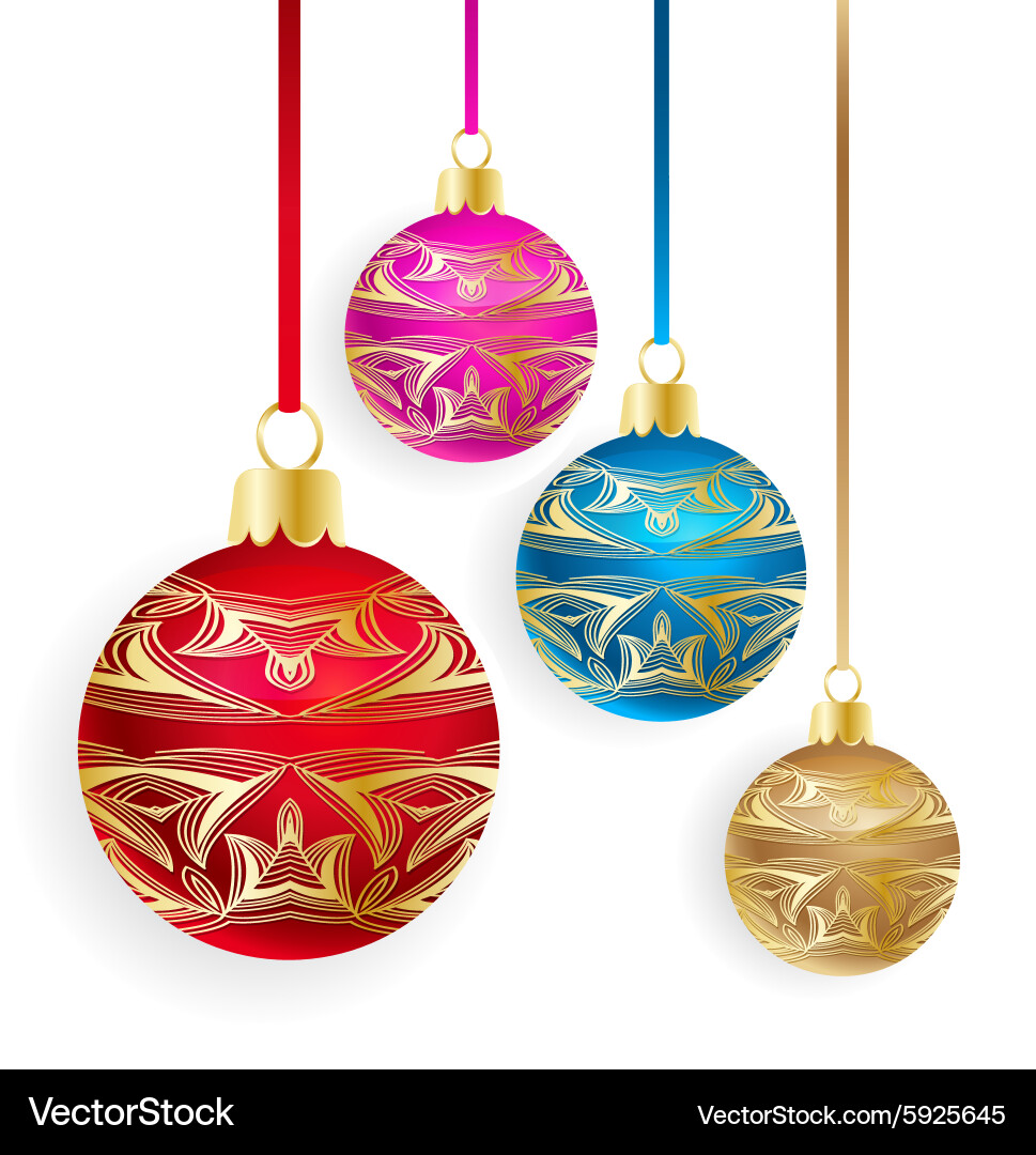 Christmas balls Royalty Free Vector Image - VectorStock