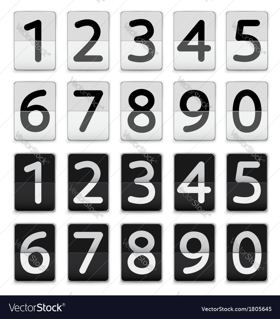 Countdown timer on white Royalty Free Vector Image