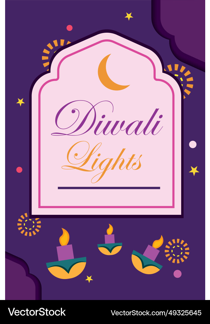 Diwali poster treditional indian celebration Vector Image