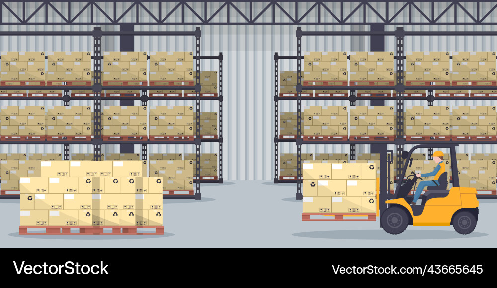 Industrial warehouse for the storage products Vector Image