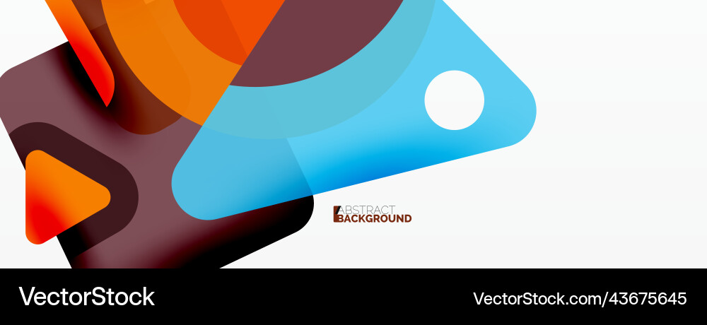 Line triangle square and circle primitive Vector Image
