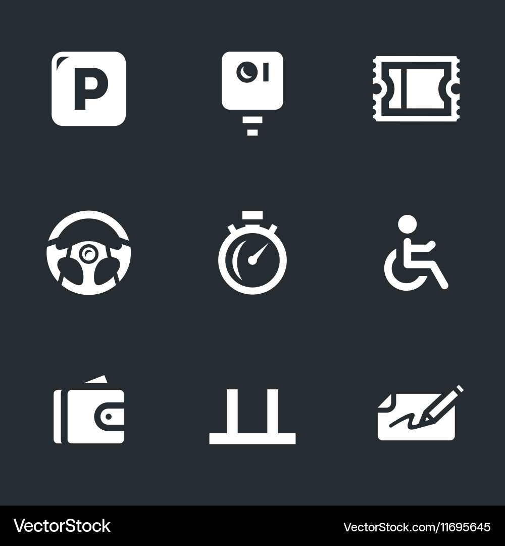 Set of parking fee Royalty Free Vector Image - VectorStock