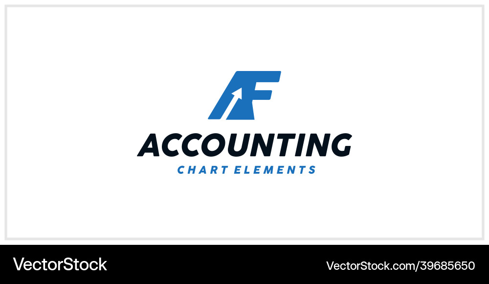 Af accounting financial logo Royalty Free Vector Image