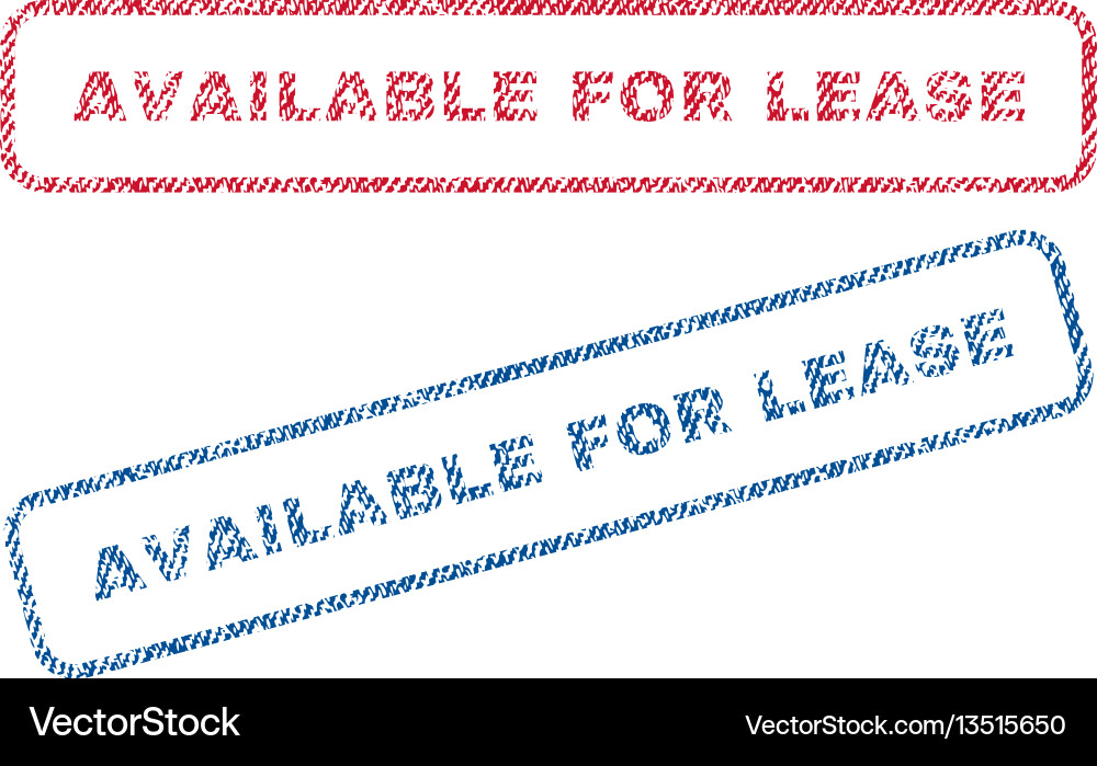 Available for lease textile stamps Royalty Free Vector Image
