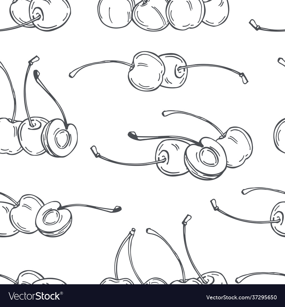 Cherry pattern Royalty Free Vector Image - VectorStock