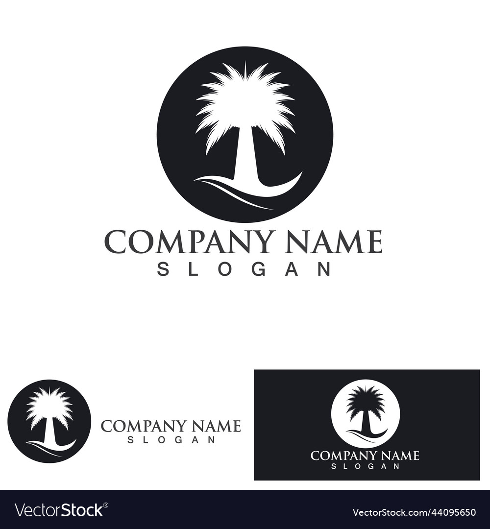 Date tree logo template Royalty Free Vector Image