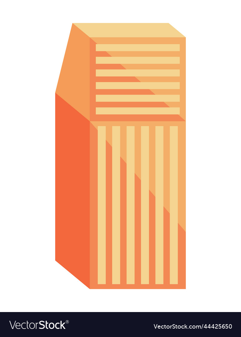 Flat building isolated Royalty Free Vector Image