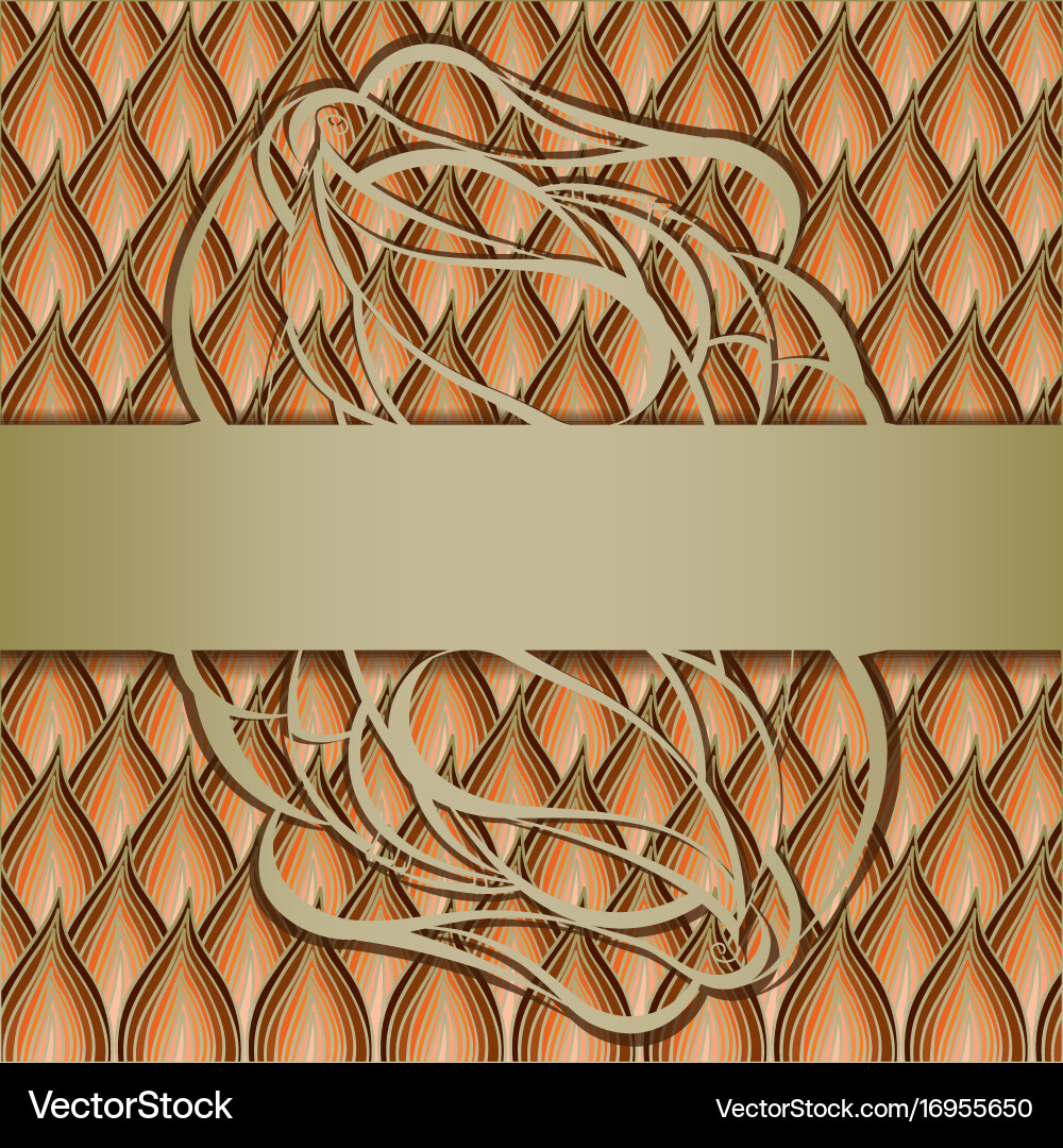 Floral abstract background with ribbon Royalty Free Vector
