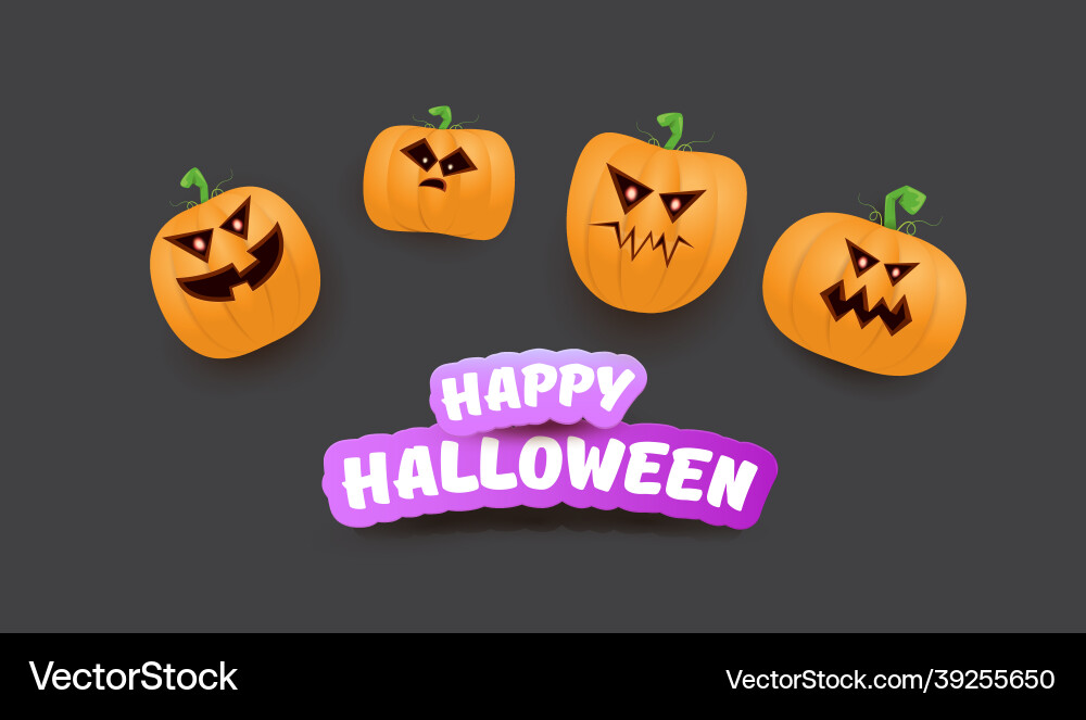 Halloween horizontal web banner or poster Vector Image