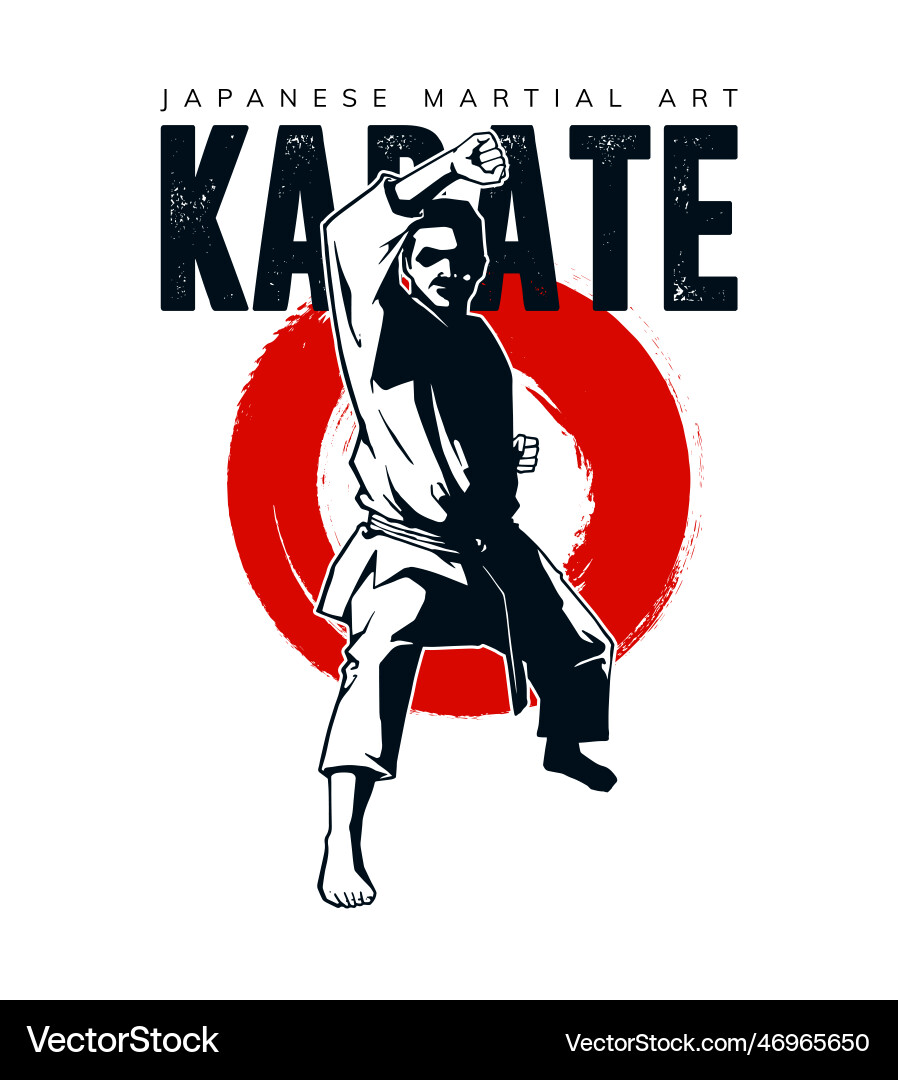 Karate martial arts Royalty Free Vector Image - VectorStock
