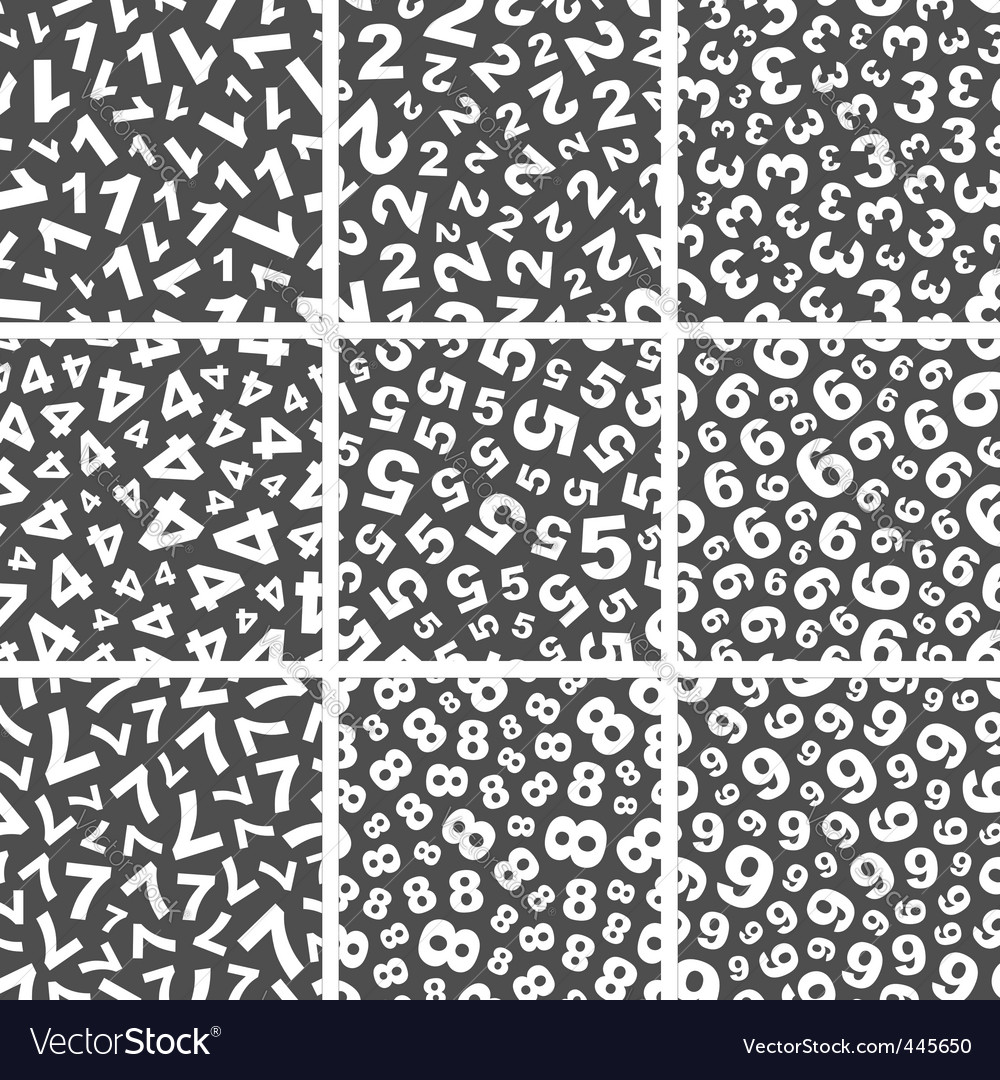 Numbers pattern Royalty Free Vector Image - VectorStock