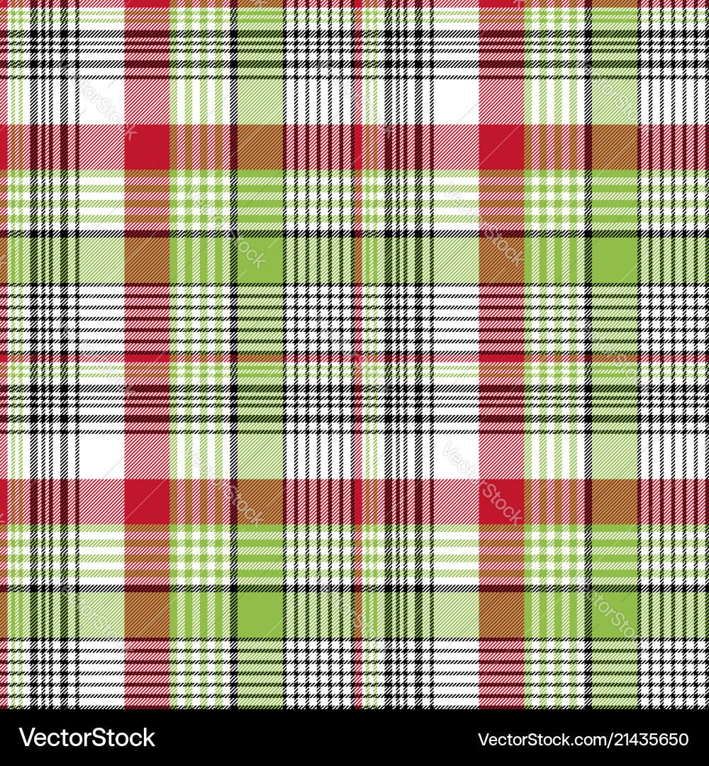 Red green check fabric texture seamless background