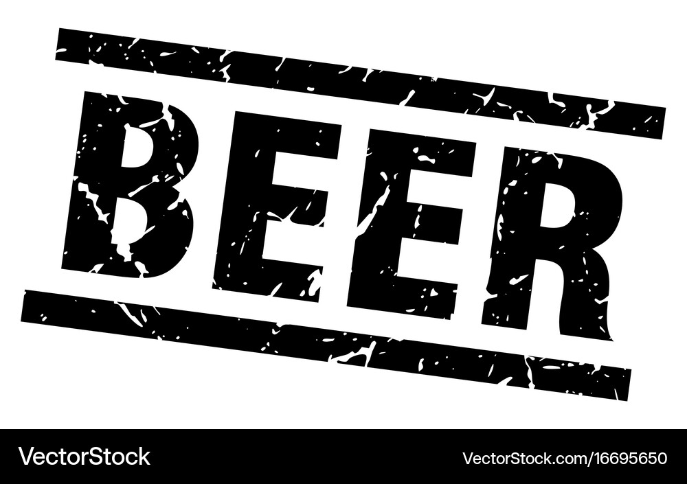Square grunge black beer stamp Royalty Free Vector Image