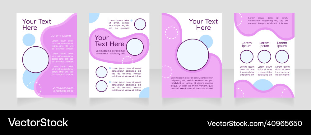 Successful pregnancy blank brochure layout design Vector Image