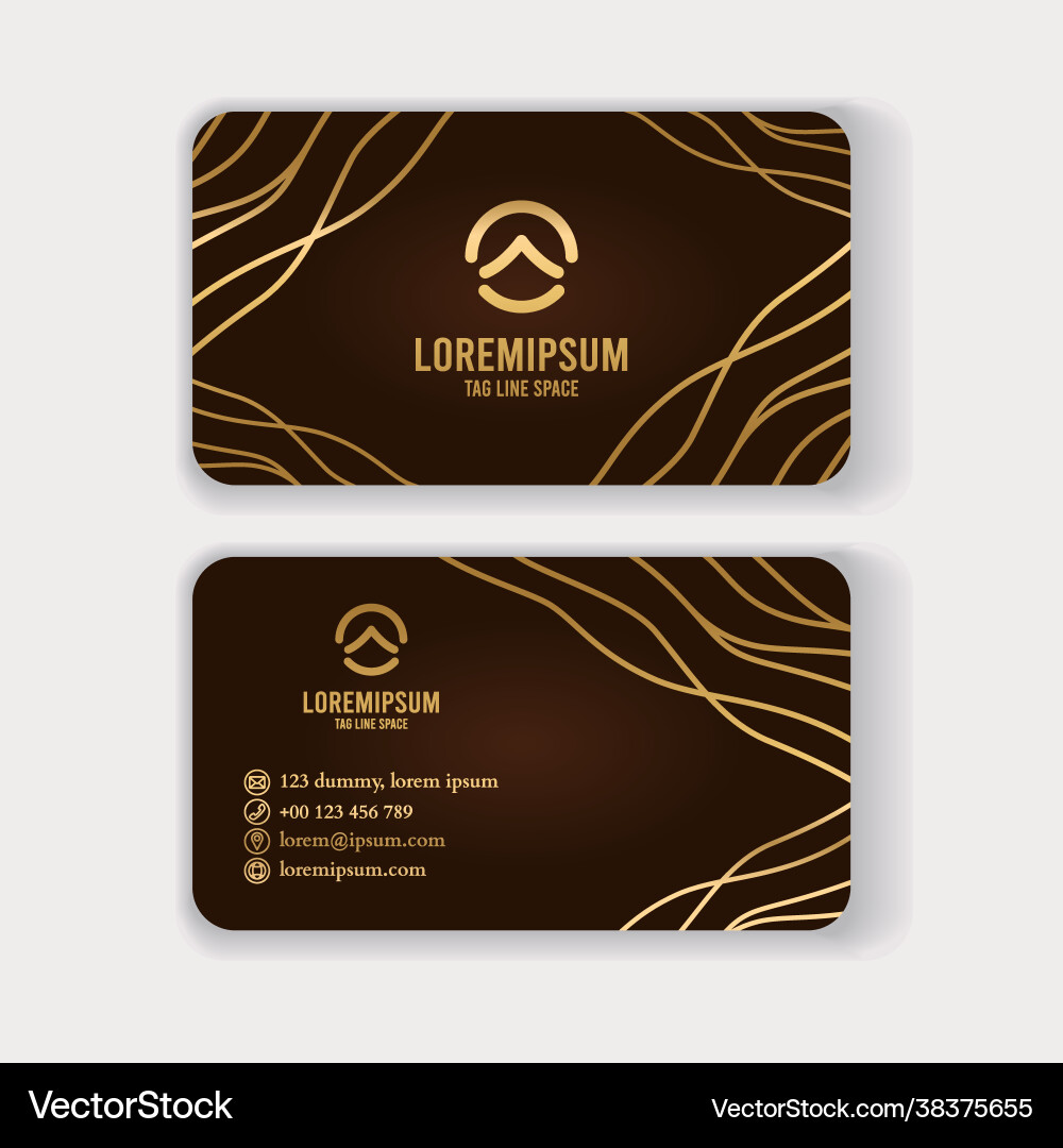 Business card template and name design Royalty Free Vector
