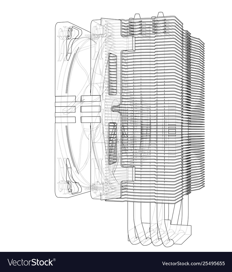 Cpu Coller Concept Royalty Free Vector Image Vectorstock