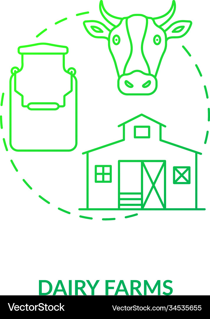 Dairy farms concept icon Royalty Free Vector Image
