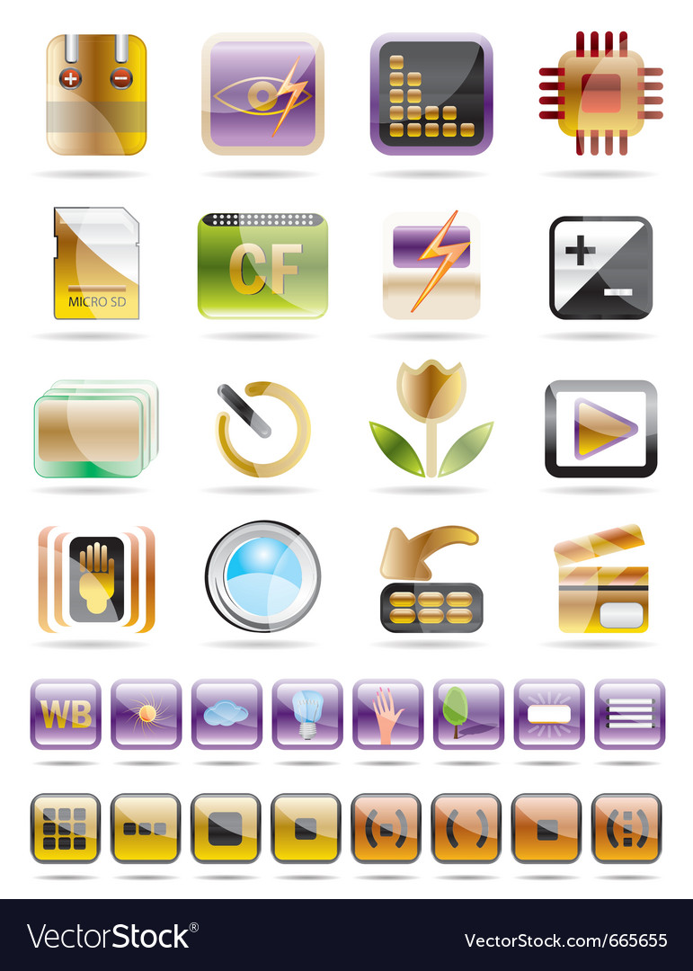 Digital camera performance Royalty Free Vector Image