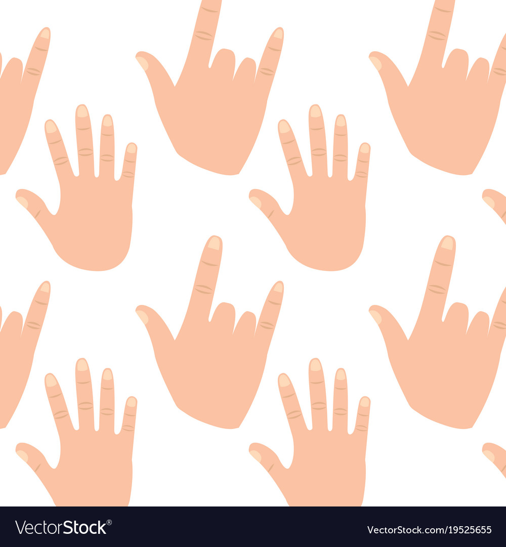 Hand gesture pattern image Royalty Free Vector Image