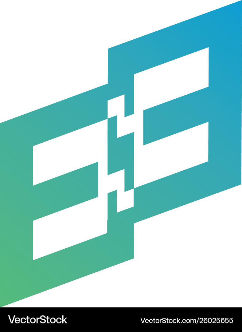 Initial e logo template Royalty Free Vector Image
