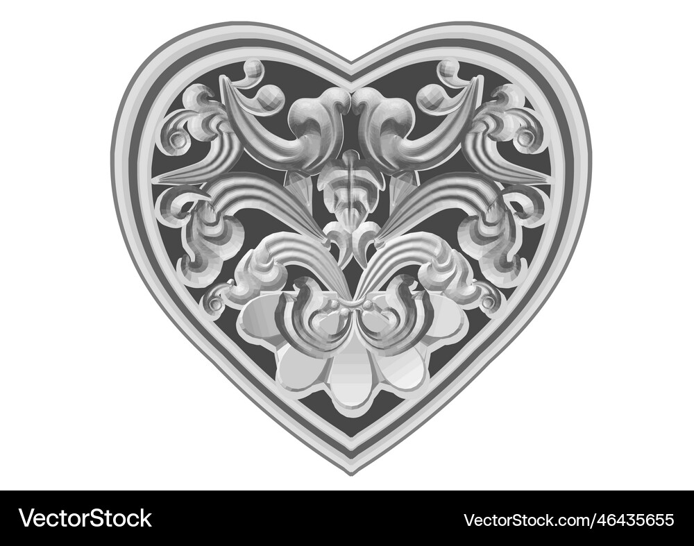 Stone heart Royalty Free Vector Image - VectorStock