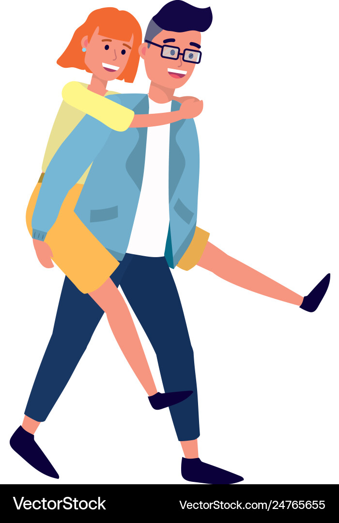 Young people friends cartoon Royalty Free Vector Image