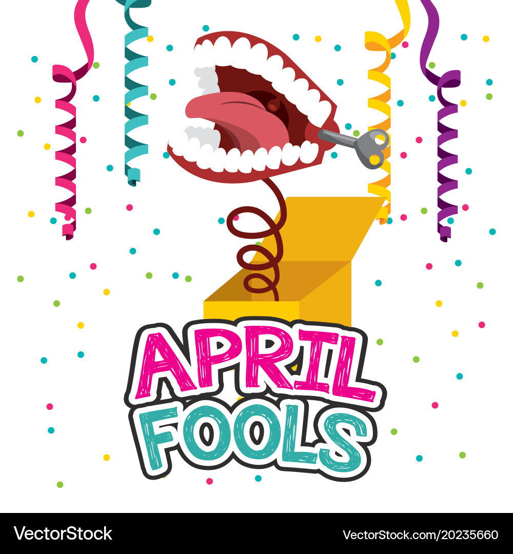 April fools day card Royalty Free Vector Image