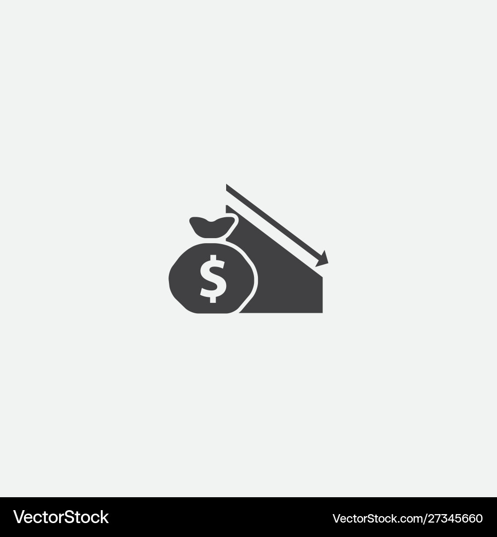 Budget deficit base icon simple sign Royalty Free Vector