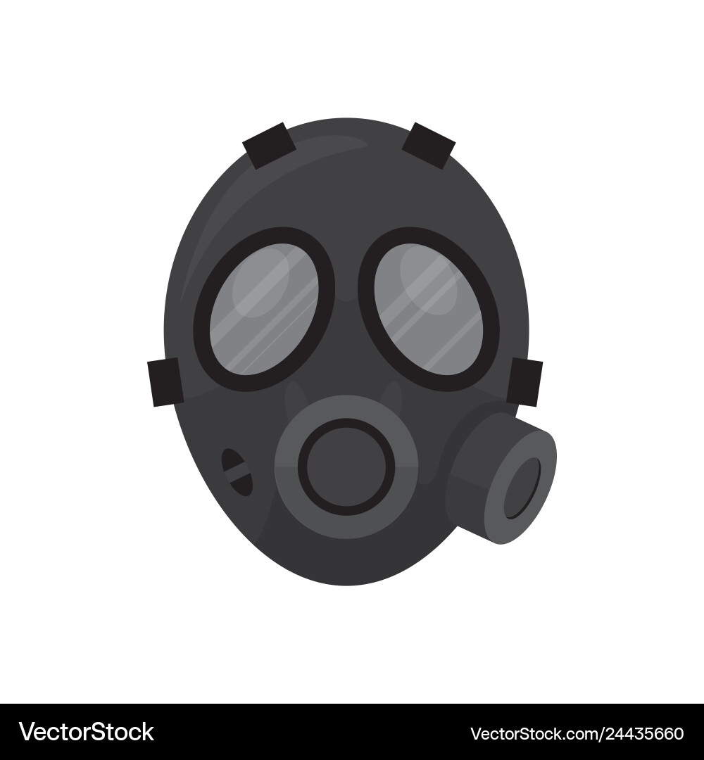 Gas respirator mask Royalty Free Vector Image - VectorStock