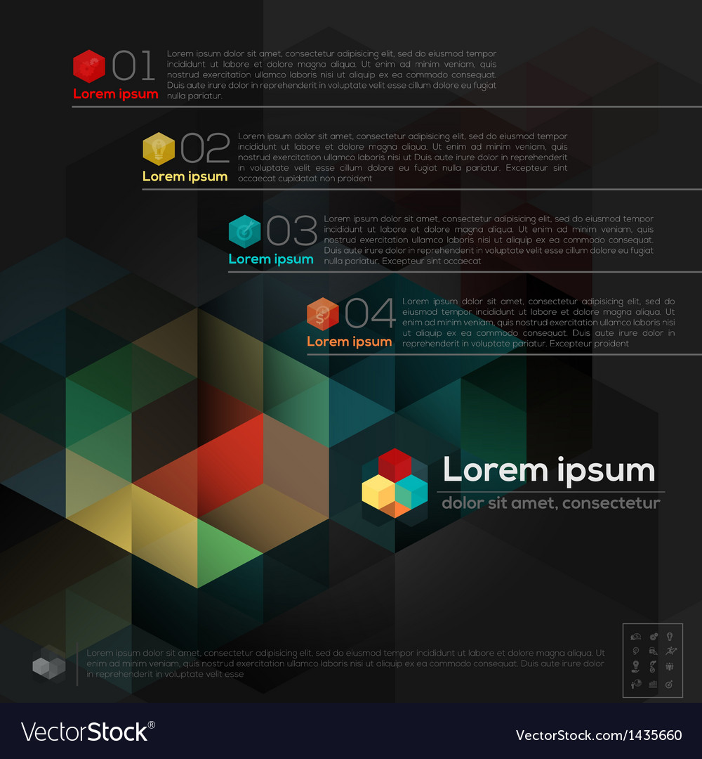 Geometric abstract design layout Royalty Free Vector Image
