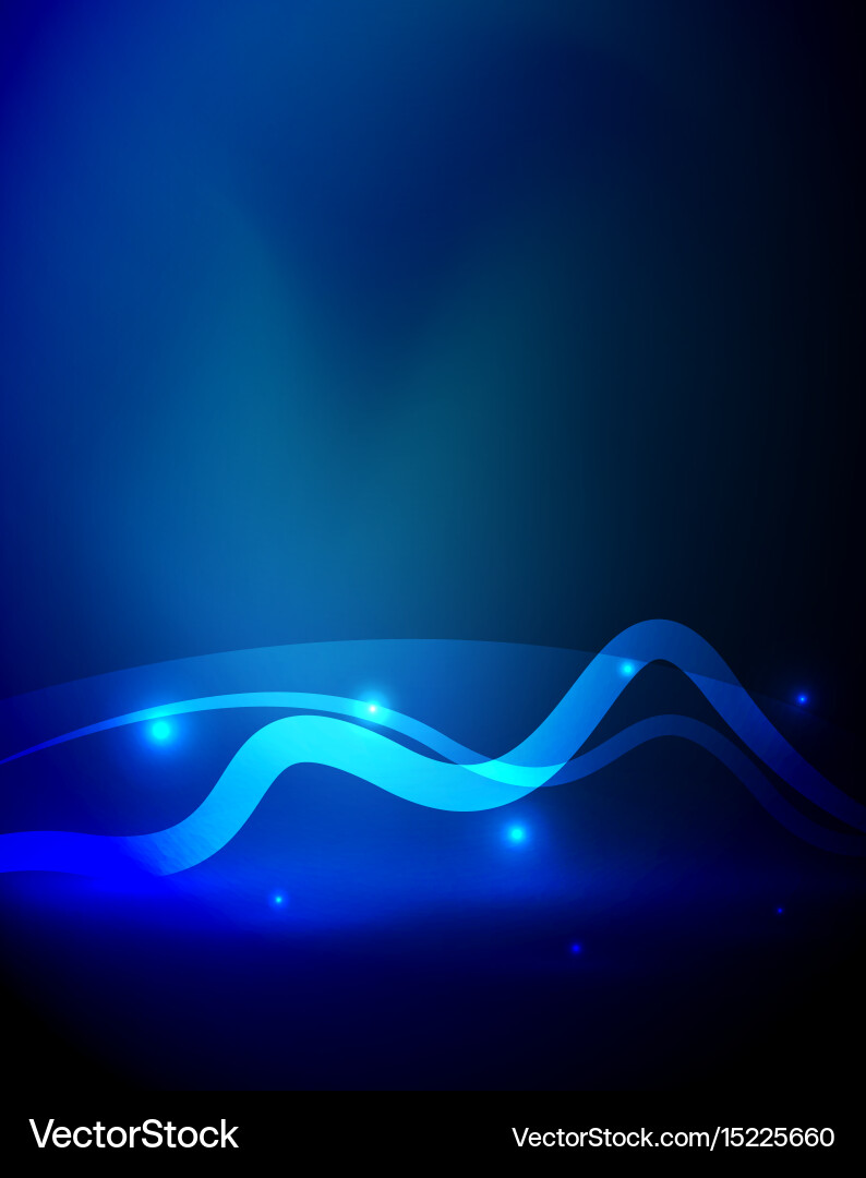 Glowing magic wave line with light effects Vector Image